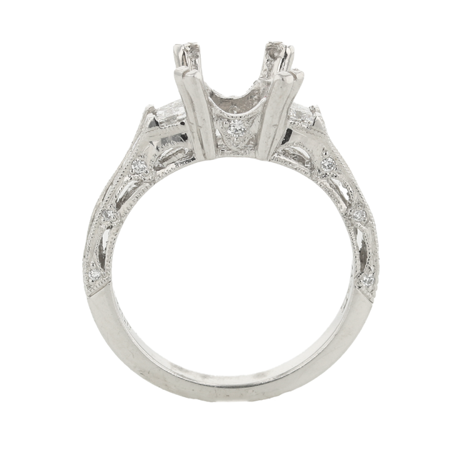 "The Bonnie Engagement Ring Setting" 0.70CTTW PLAT – Bova Diamonds