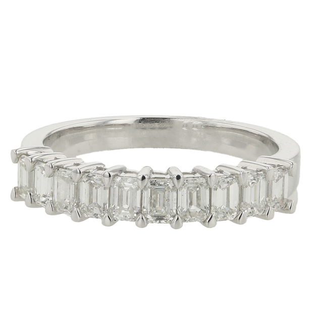 "The Cindy Diamond Band" 1.05CTTW Emerald Cut Diamonds 14KWG – Bova ...