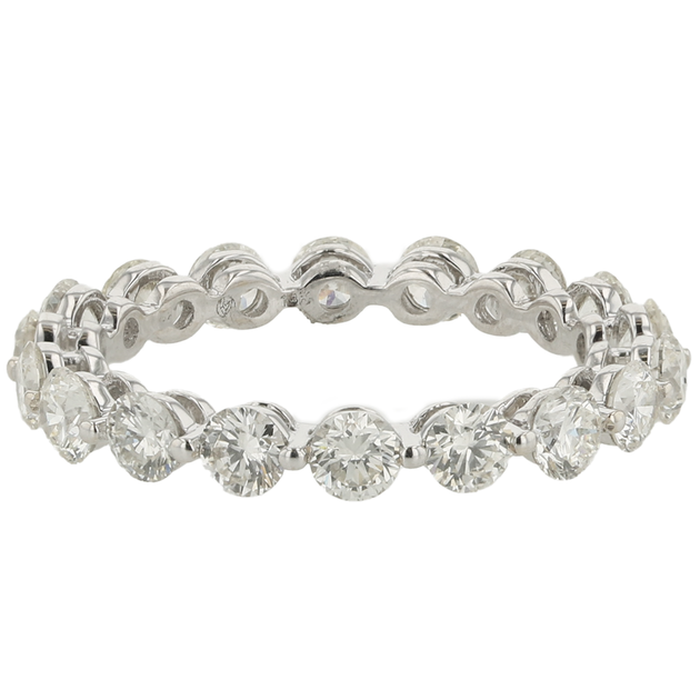 "The Drew Diamond Band" 2.12CTTW 14KWG Eternity Band – Bova Diamonds