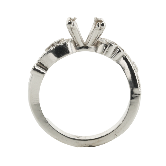 "The Jasmine Engagement Ring Setting" 0.35CTTW SWIRL 14KWG SET – Bova ...
