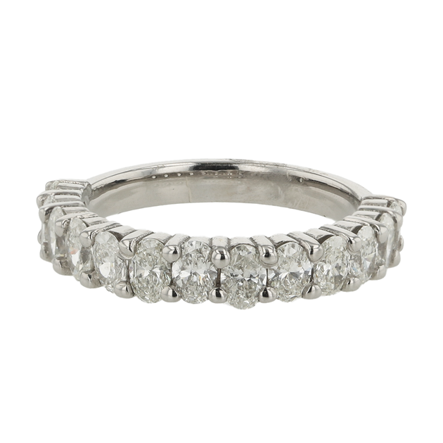 "The Piper Diamond Band" 1.40CTTW Oval Cut Diamonds 14KWG – Bova Diamonds