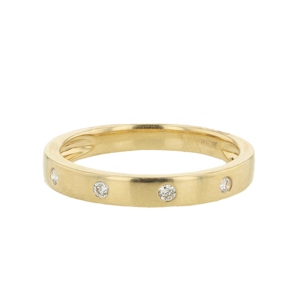 "The Ellen Diamond Band" 0.07CTTW 14KYG – Bova Diamonds